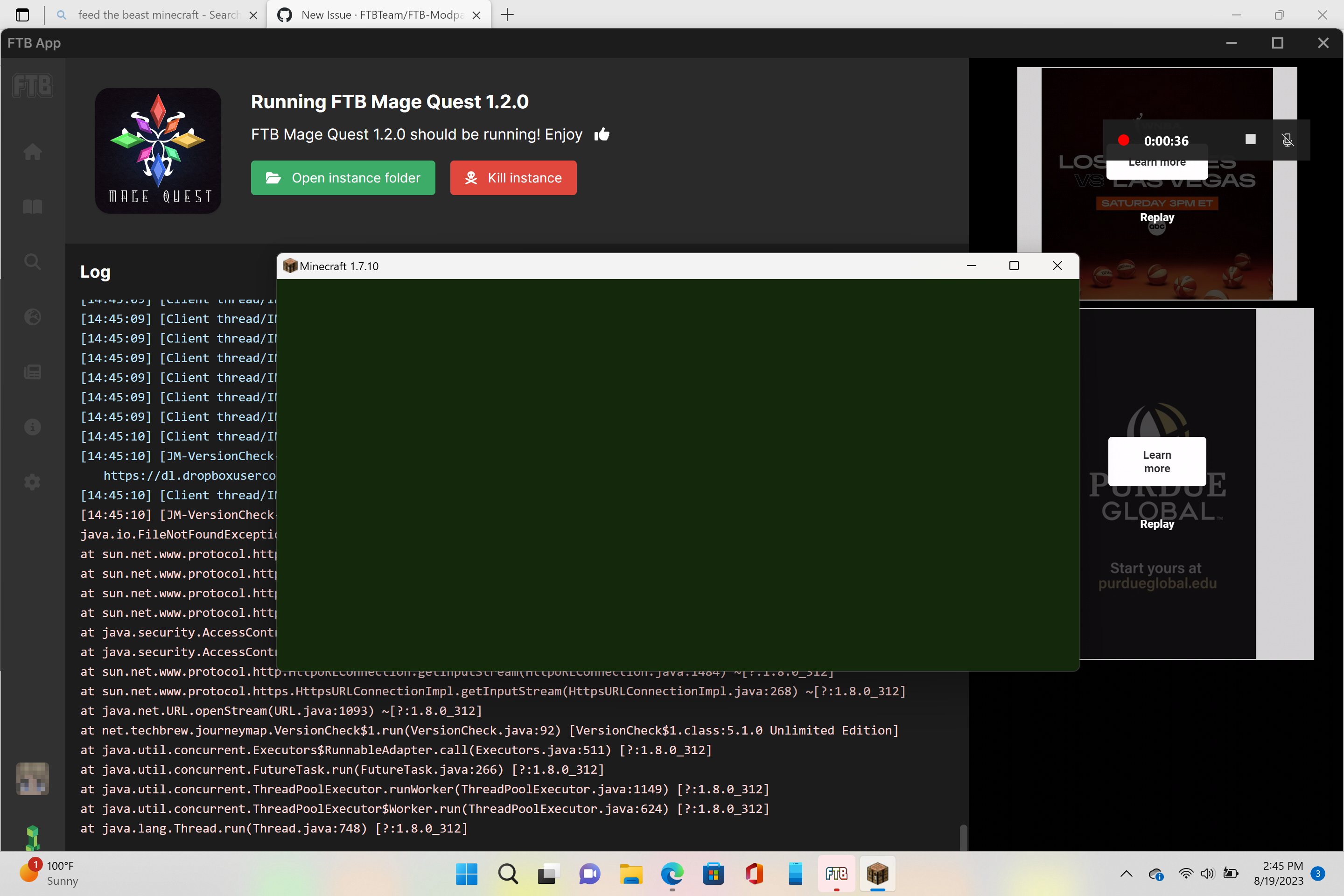 solid color screen · Issue #3830 · FTBTeam/FTB-Modpack-Issues · GitHub