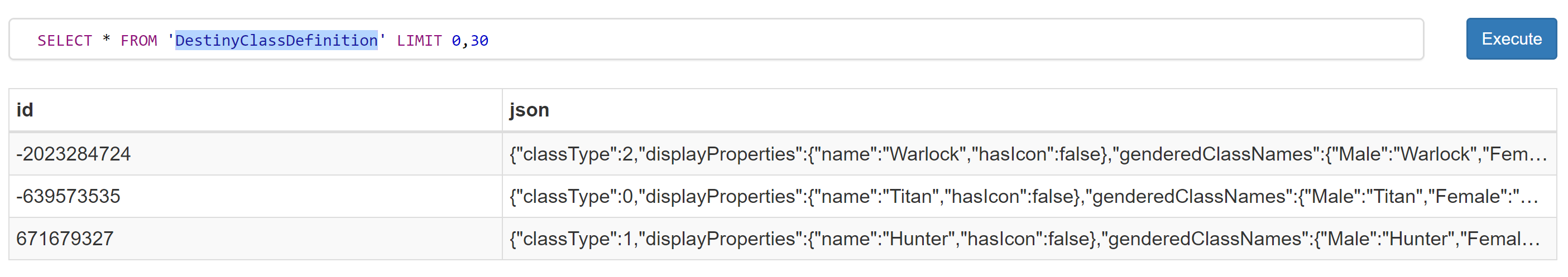 Class Hash from DB and Api aren't matching · Issue #691 · Bungie-net/api · GitHub