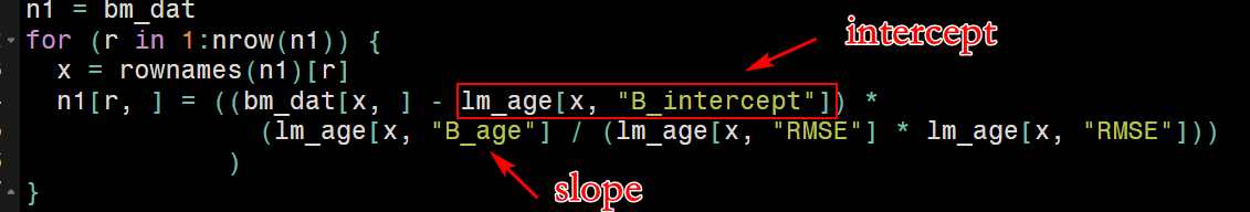 Inconsistency in KDM-BA between code and formula · Issue #16 · dayoonkwon/BioAge · GitHub