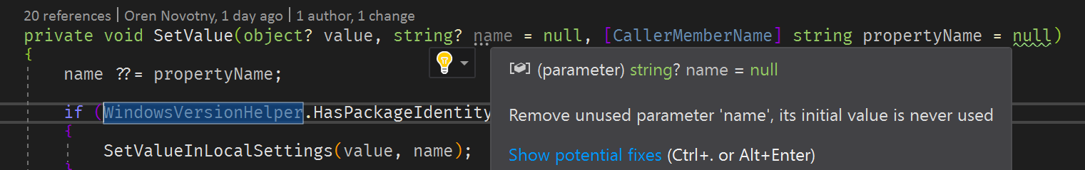 Incorrect Quick Fix Suggestion With Default Parameters · Issue 33390 · Dotnetroslyn · Github
