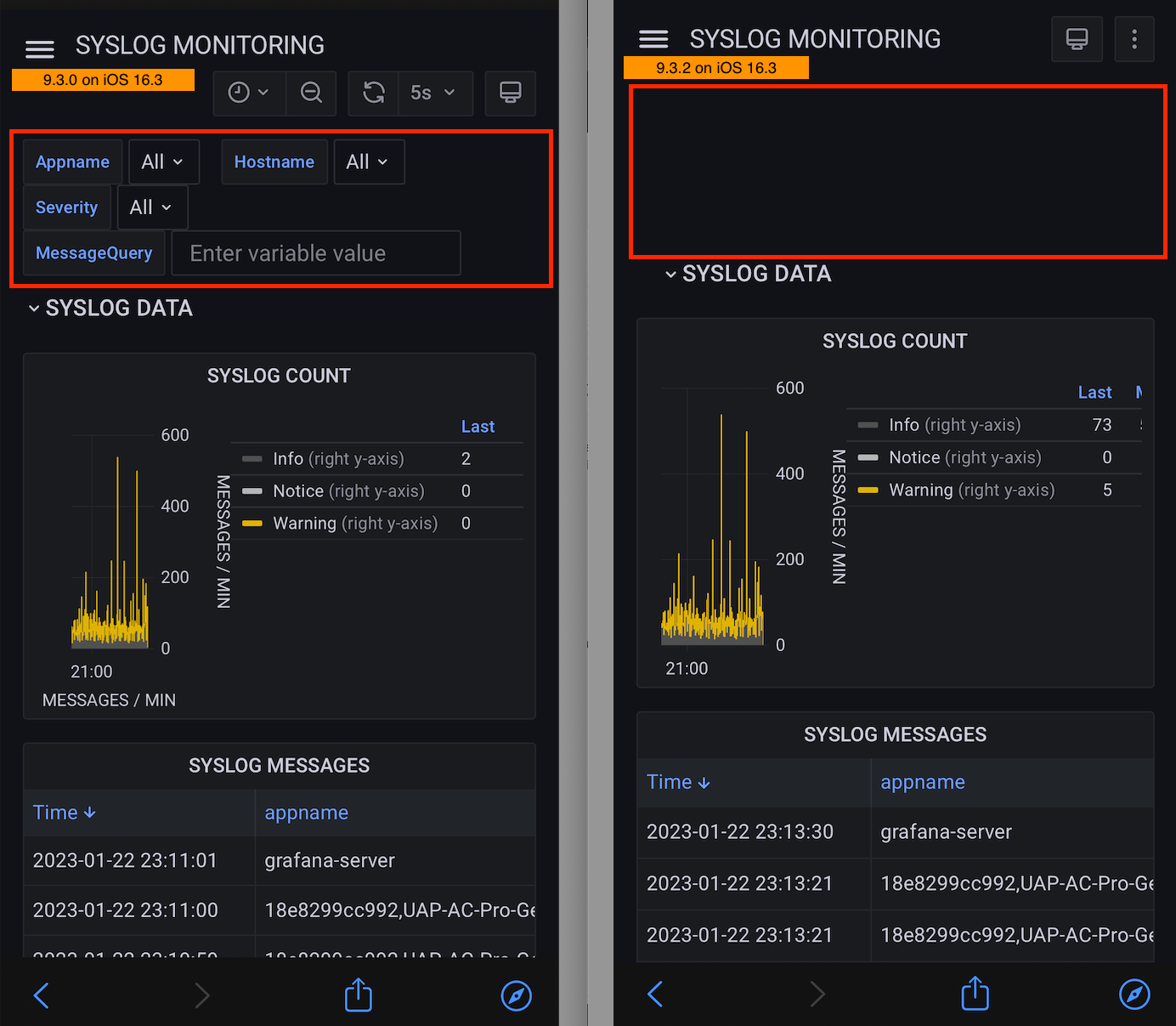 Dashboards: Mobile support: Dashboard issues on new iOS 16.3 · Issue #61915 · grafana/grafana ...