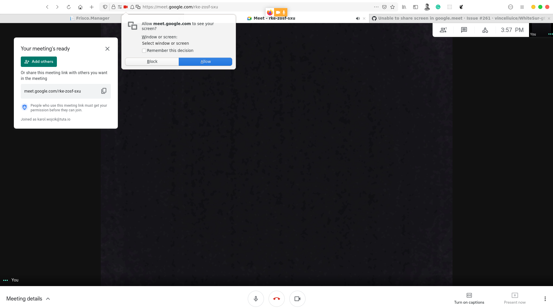 Unable to share screen in google.meet · Issue #261 · vinceliuice ...