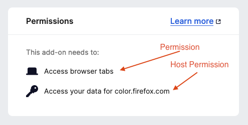 Store host permissions in the `webext_permissions` table · Issue #9104 · mozilla/addons · GitHub