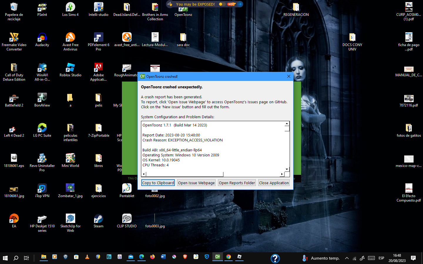 OpenToonz crashed unexpectedly · Issue #5052 · opentoonz/opentoonz · GitHub