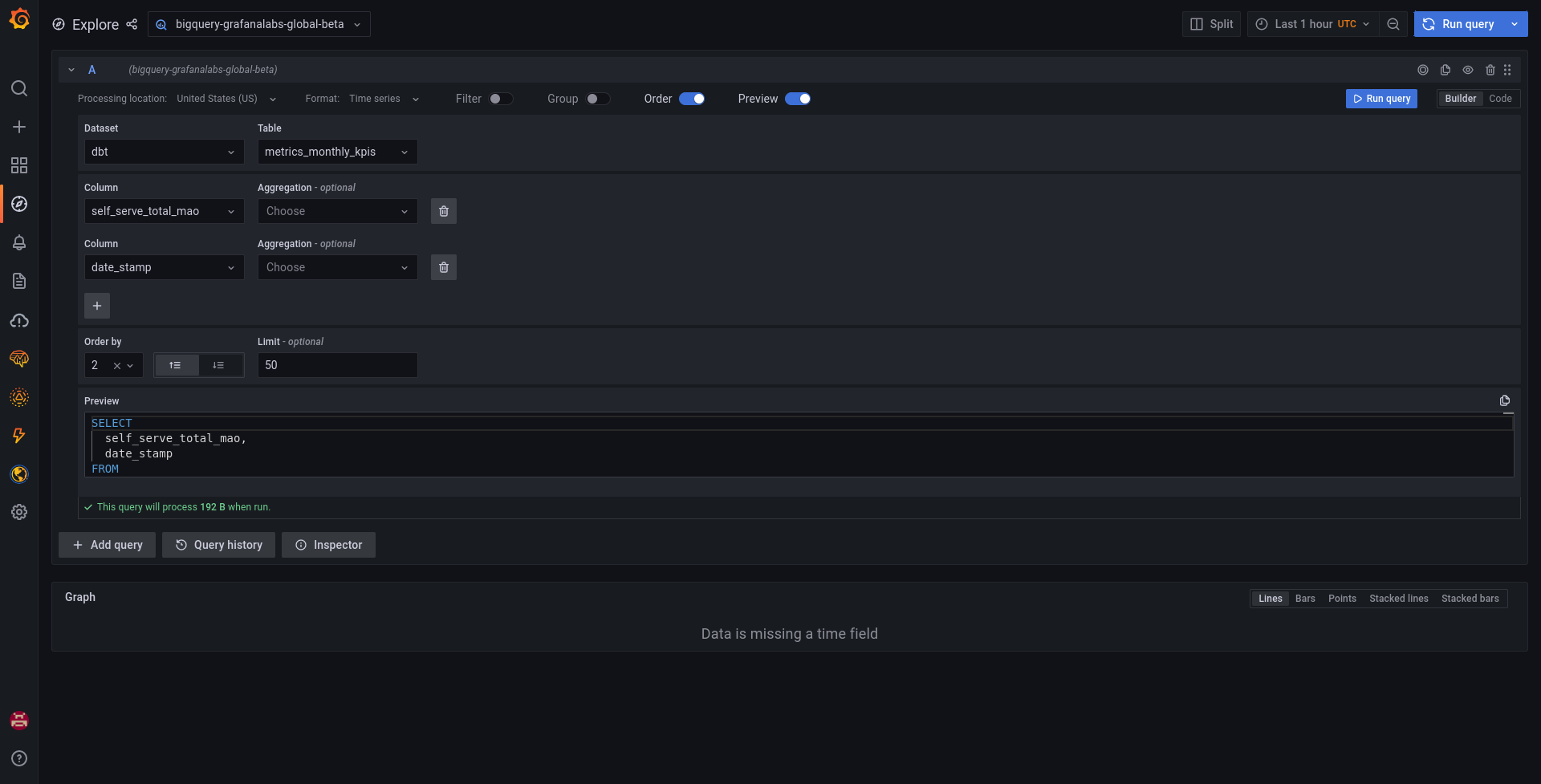 Feature Request: Allow data type selection in Query Builder · Issue #96 · grafana/google ...