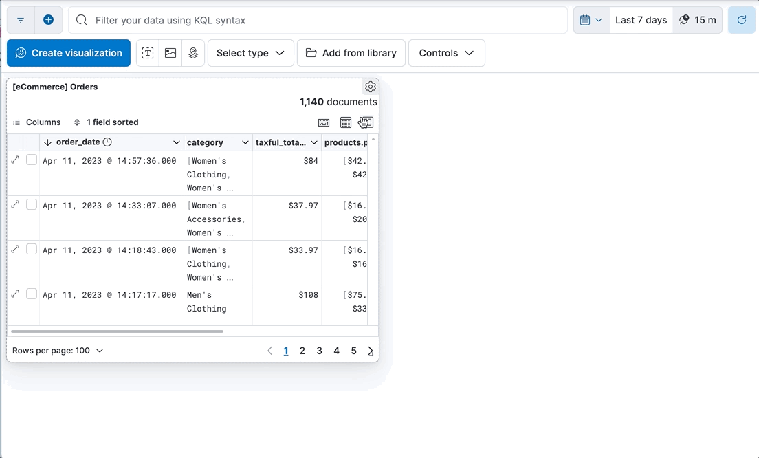 [Dashboard] panel resize triggers are displayed on top of full-screen search · Issue #151499 ...
