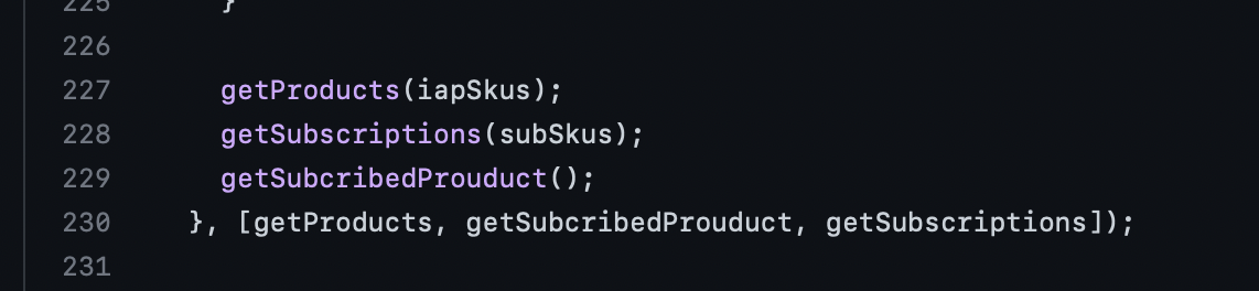Documentation getSubscriptions parameters · Issue #1925 · hyochan/react ... Documentation getSubscriptions parameters · Issue #1925 · hyochan/react ...