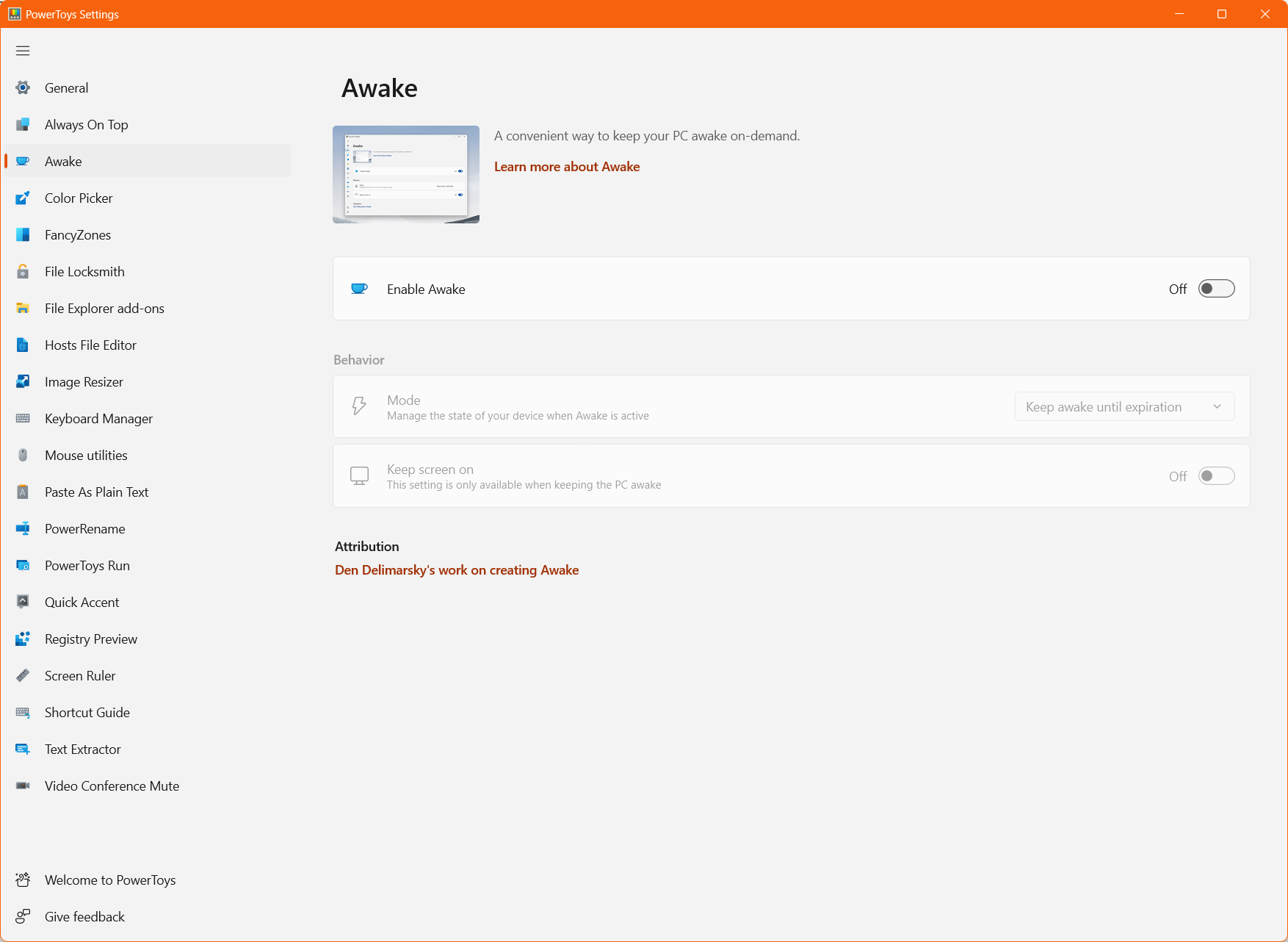 Awake ab-ends PowerToys.Awake · Issue #25300 · microsoft/PowerToys · GitHub