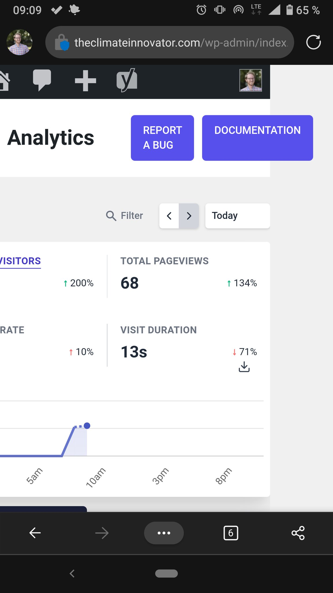 On narrow screens the wordpress analytics dashboard is too wide · Issue #86 · plausible ...