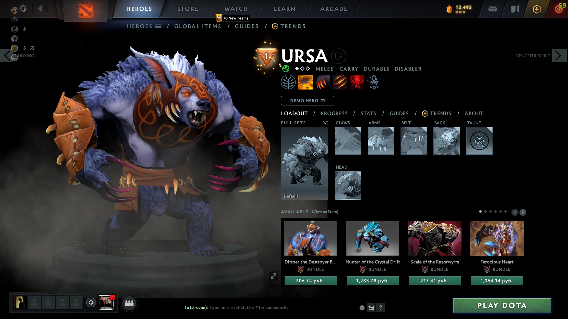 I got Ursa's set, but I can't put it on · Issue #10869 · ValveSoftware/Dota2-Gameplay · GitHub