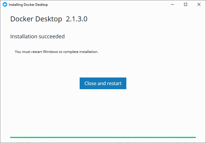 Docker fails to start: "Unable to create - The running command stopped because the preference ...