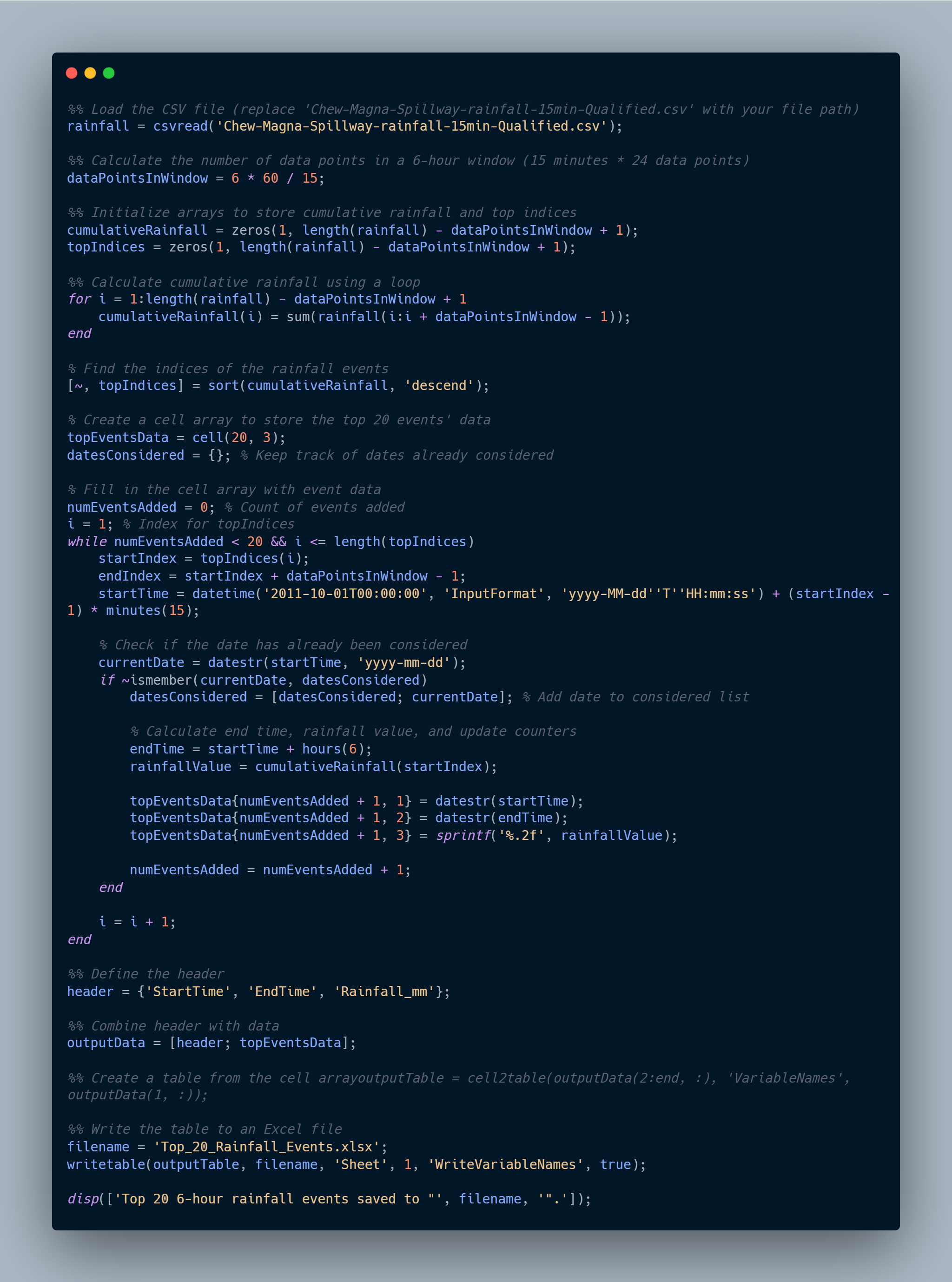 GitHub - DocuFlood/StormFinder: This code could help to find the storms among the rainfall data