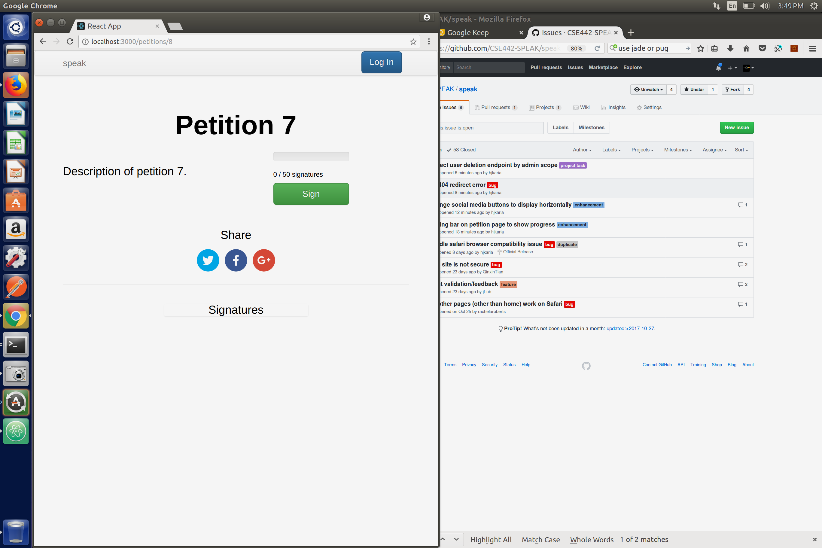 Adding bar on petition page to show progress · Issue #104 · CSE442 ...