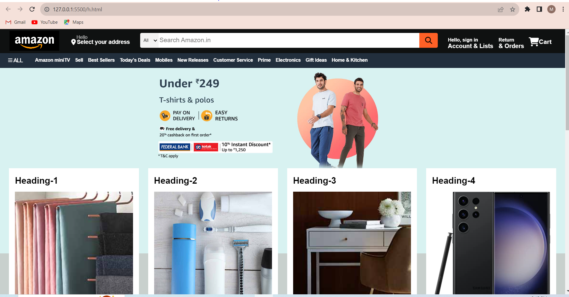 GitHub - HI-I-AM-MANIK/Amazon-Clone: created by using concepts of html and css