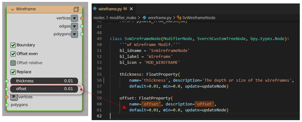 Modifiers Modifier Make Wireframe Incorrect Offset Range With Compare Blender Modifier · Issue