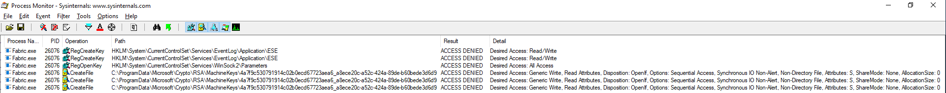 Fabric Node open failed with error code = E_ACCESSDENIED · Issue #1056 · microsoft/service ...