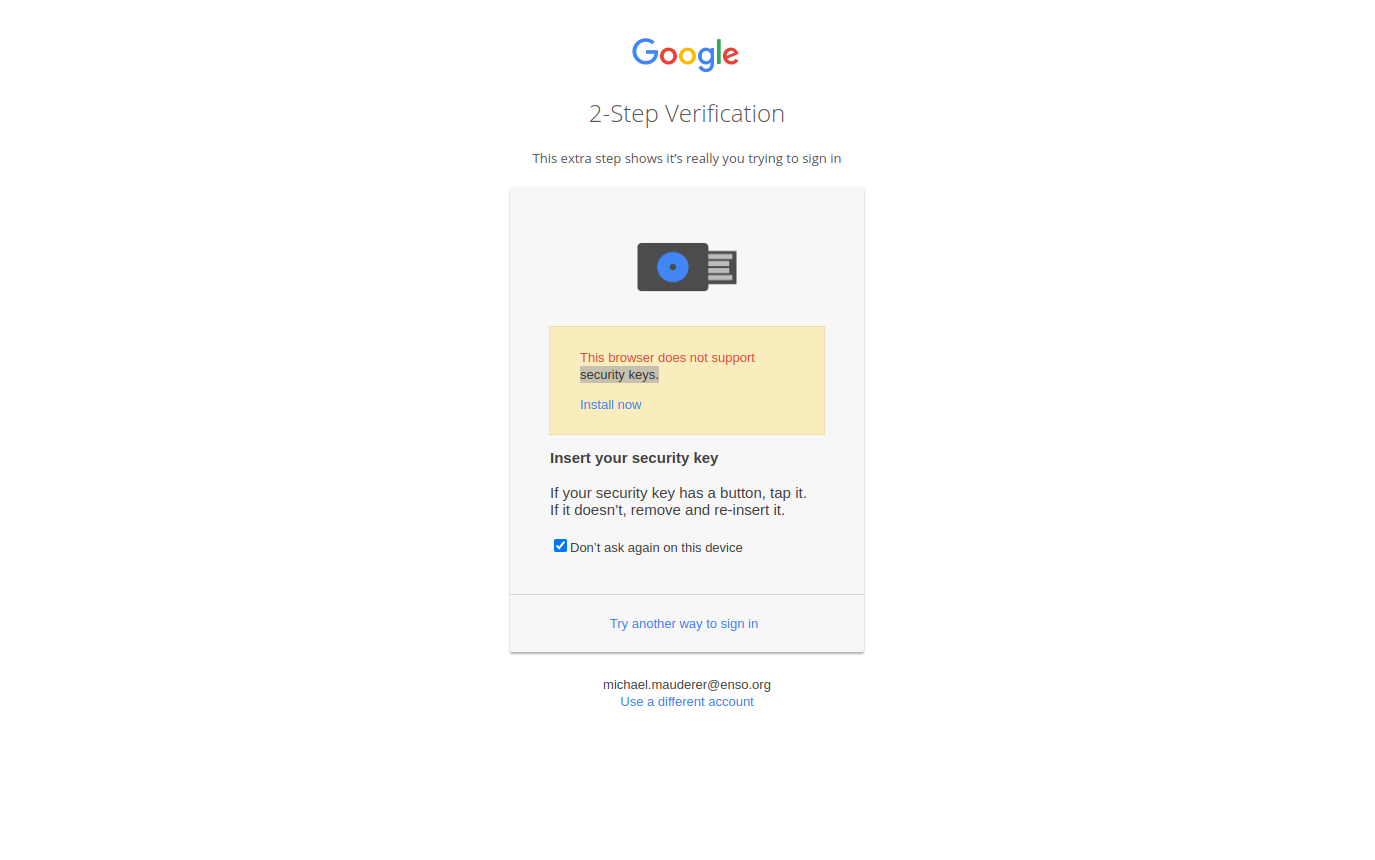 2-Step Verification not working for Google sign in · Issue #6894 · enso-org/enso · GitHub
