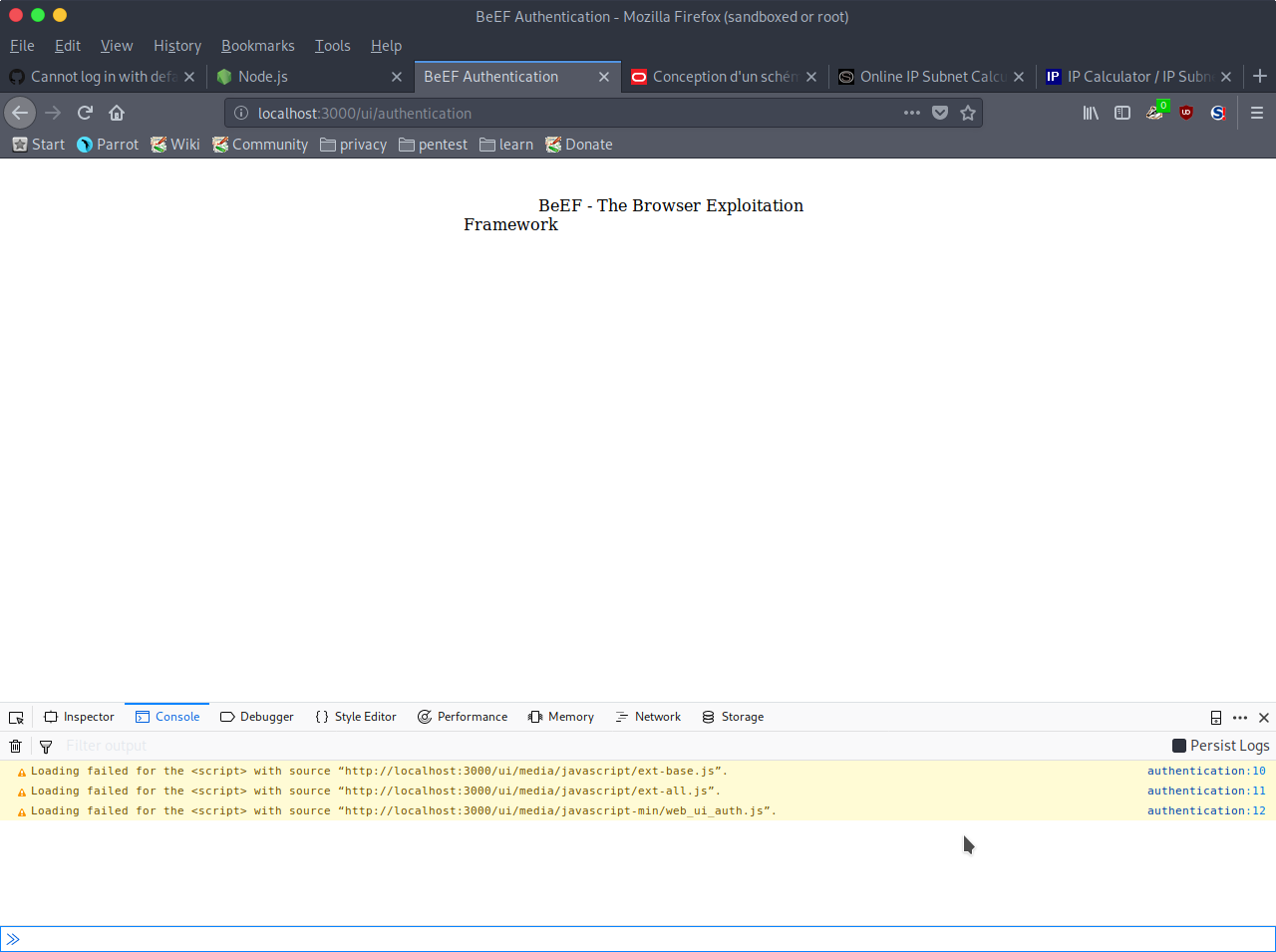 Cannot log in with default credentials · Issue #1626 · beefproject/beef · GitHub
