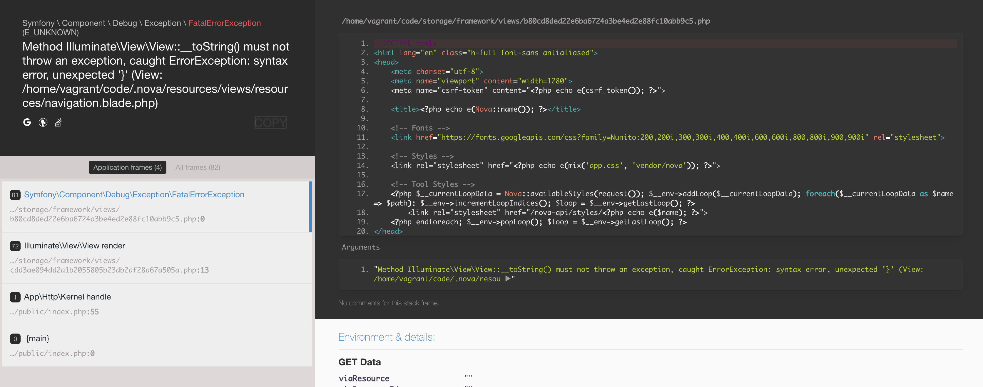 Invalid Syntax In Model Causes Hard To Debug Error · Issue 1085 · Laravelnova Issues · Github