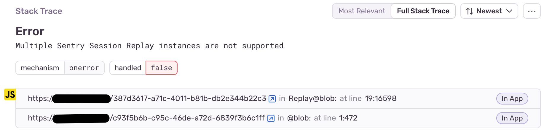 Multiple Sentry Session Replay instances are not supported · Issue #9111 · getsentry/sentry ...