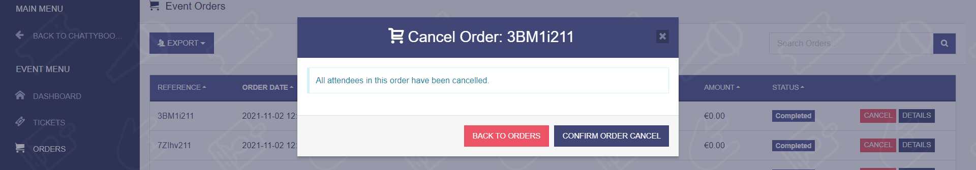 [BUG] Users with Stripe payment gateway can never cancel any ticket order · Issue #1000 ...