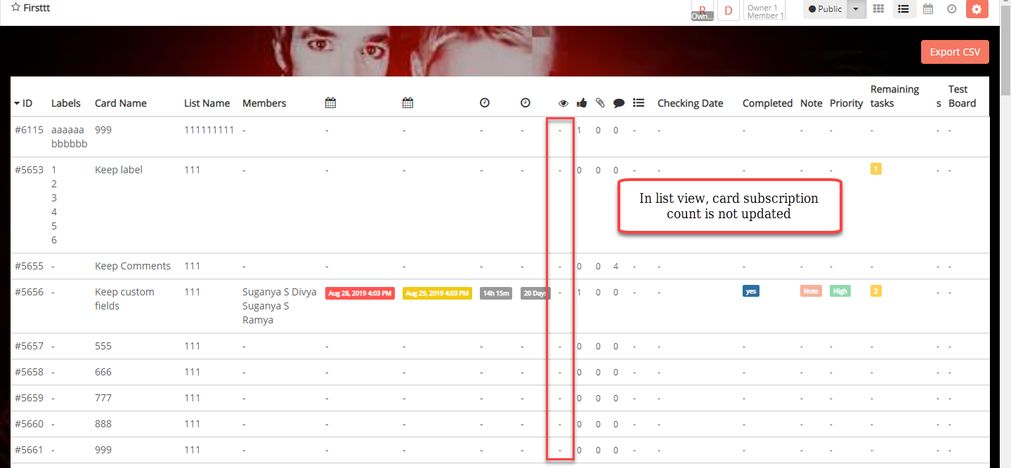 In list view, card subscription count is not updated · Issue #2918 · RestyaPlatform/board · GitHub