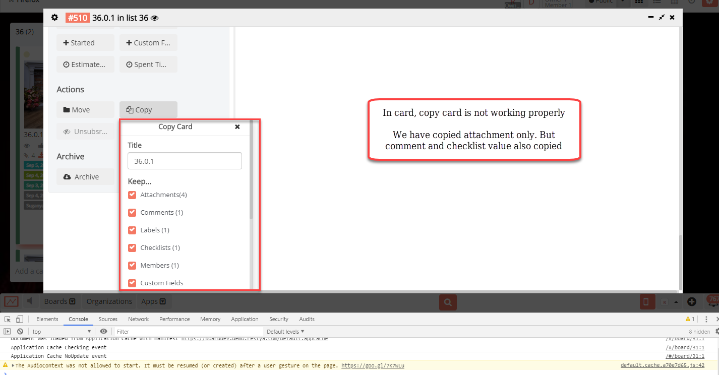 In card, copy card is not working properly · Issue #3037 · RestyaPlatform/board · GitHub