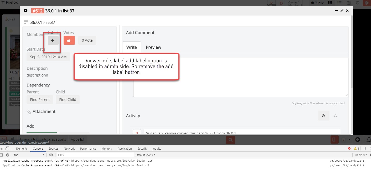 Viewer role, add label option is disabled in admin side. So remove the add label button · Issue ...