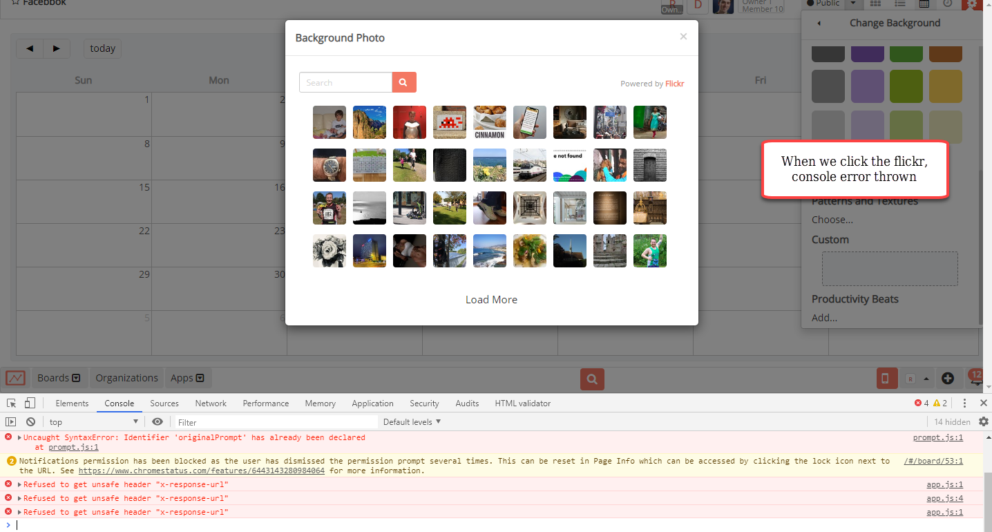 When we click the flickr, console error thrown · Issue #3203 ...