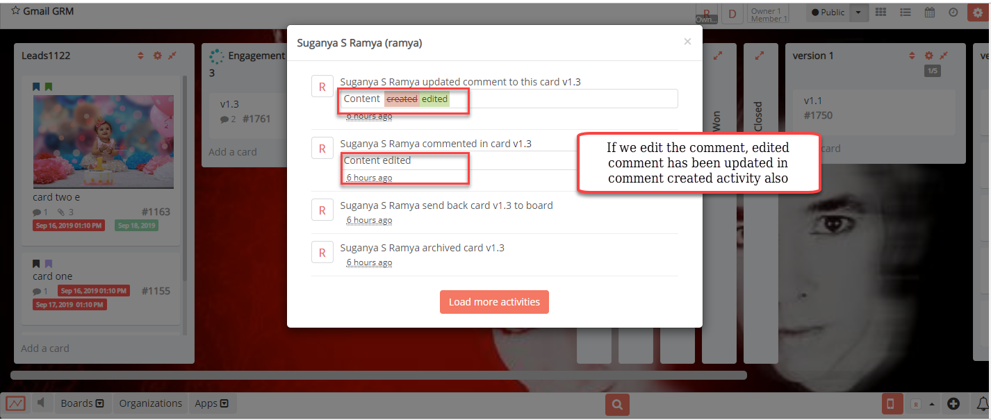 If we edit the comment, edited comment has been updated in comment created activity also · Issue ...