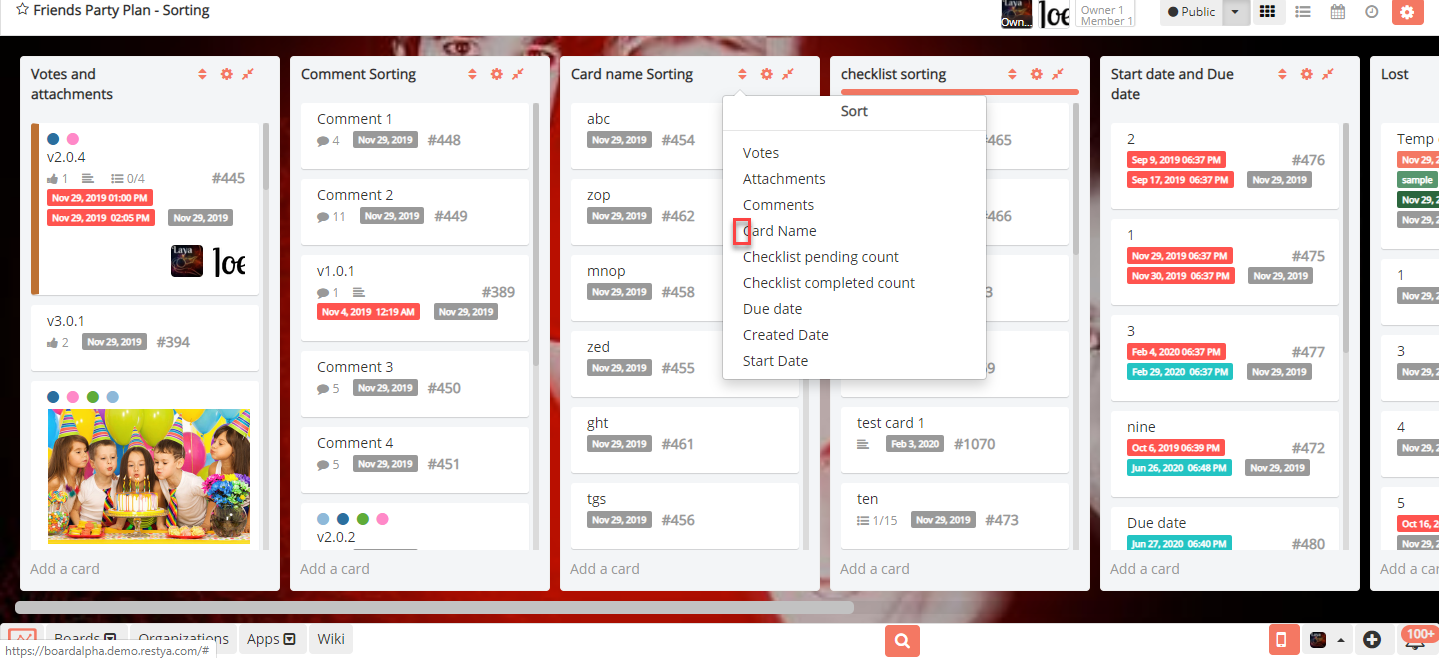 Sorting icon did not working properly in attachments · Issue #3611 · RestyaPlatform/board · GitHub