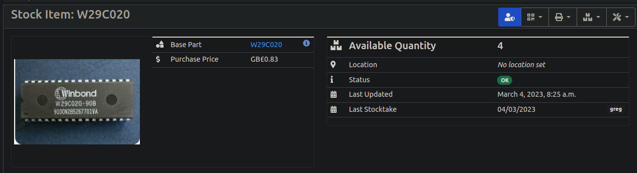 Last Stocktake field is blank under parts but showing under stock · Issue #4448 · inventree ...