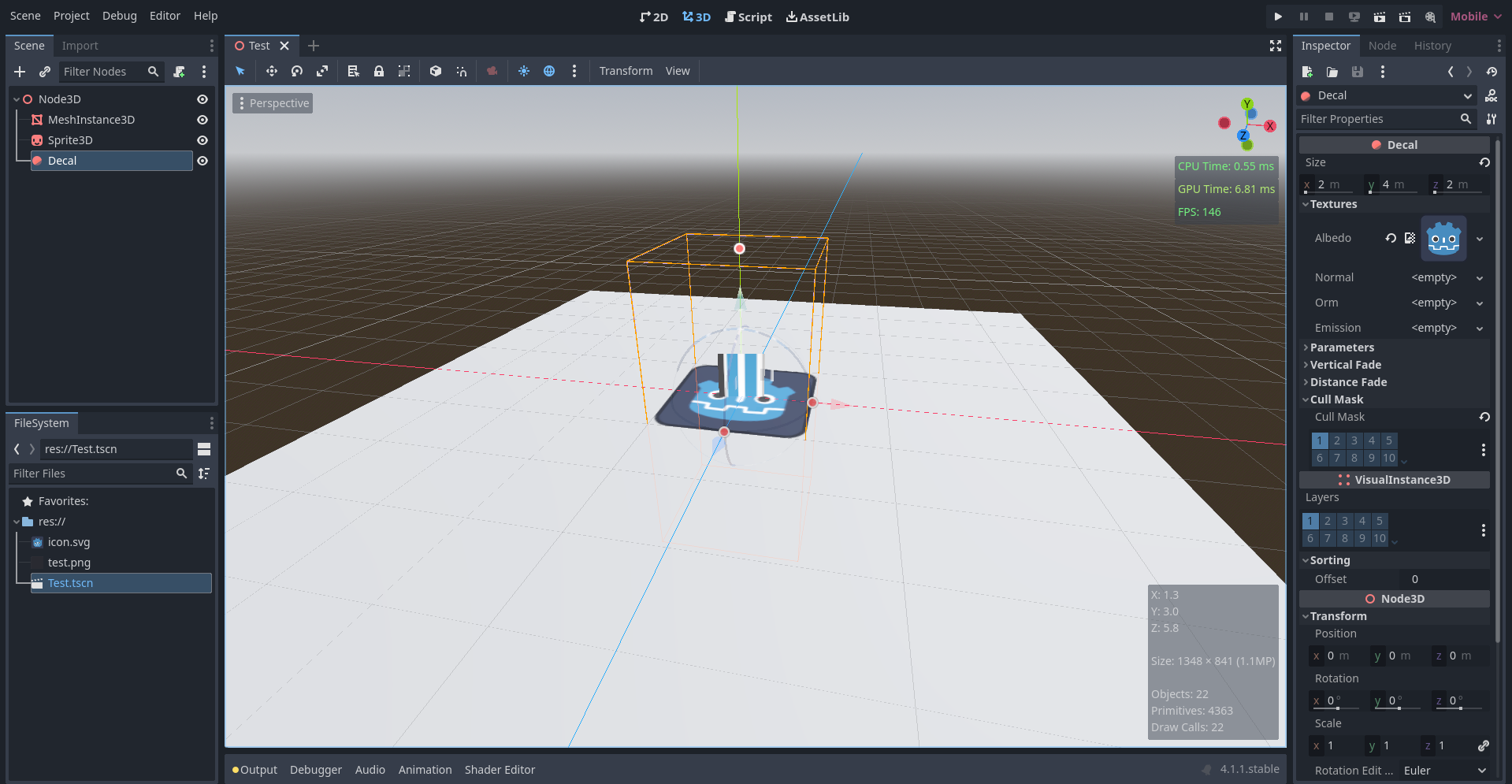 Vulkan Mobile renderer - Decals sometimes ignore cull mask and draw over everything · Issue ...