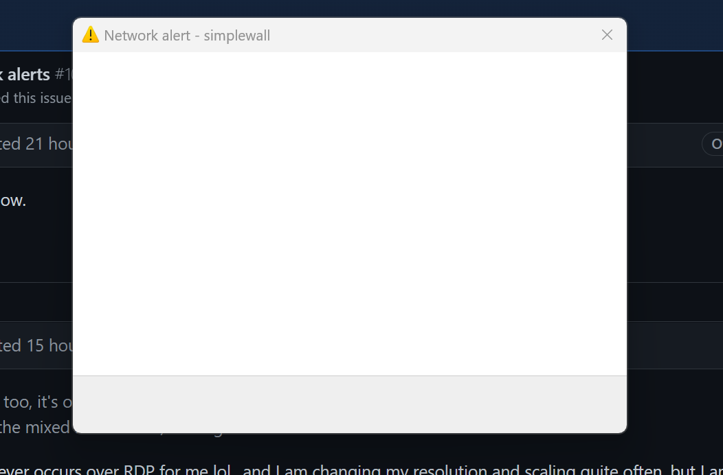 Blank Network alerts · Issue #1009 · henrypp/simplewall · GitHub
