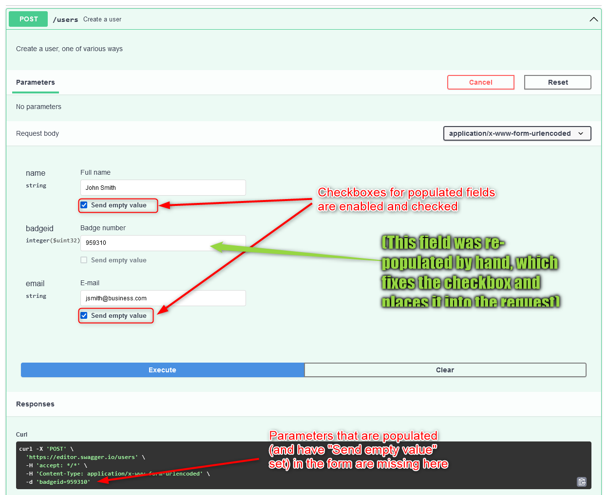 Reset Button Creates Invalid Inputs In The Try It Out Form · Issue 9158 · Swagger Apiswagger