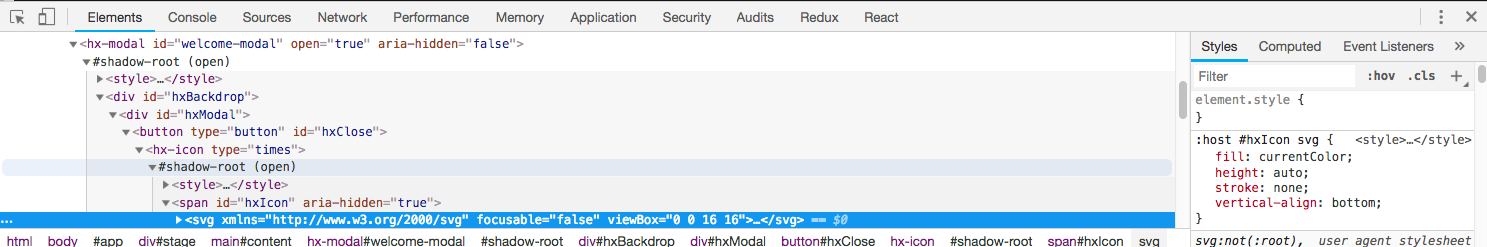 hx-modal close icon is forced to show at all times · Issue #447 · HelixDesignSystem/helix-ui ...