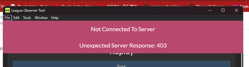 [BUG] Cannot connect to server and LCU · Issue #8 · RCVolus/league-observer-tool · GitHub