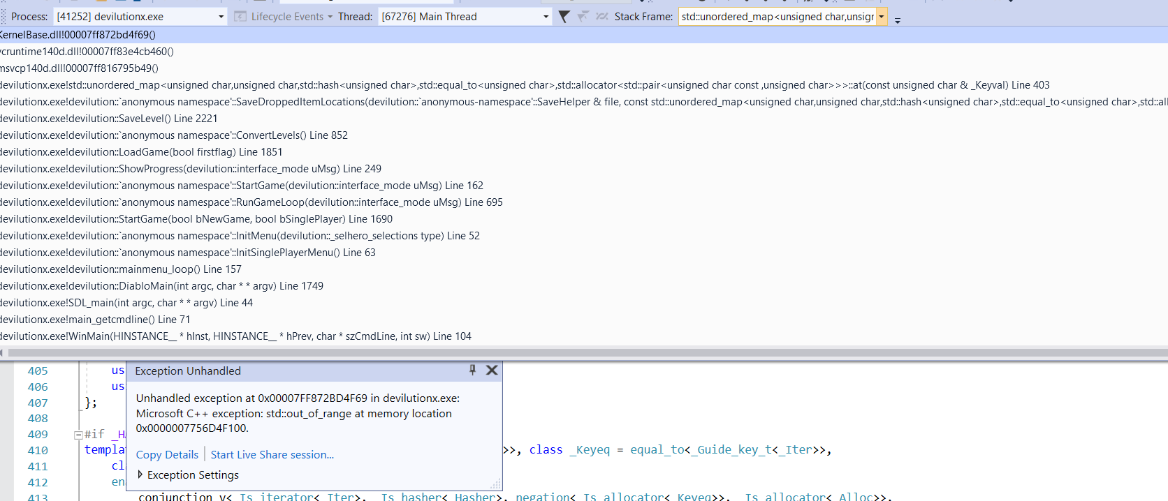 Crash while converting saves · Issue #4046 · diasurgical/DevilutionX · GitHub