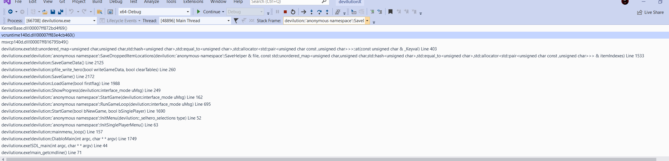 Crash while converting saves · Issue #4046 · diasurgical/DevilutionX · GitHub