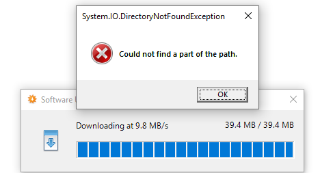 Cannot find part of the path · Issue #323 · ravibpatel/AutoUpdater.NET · GitHub