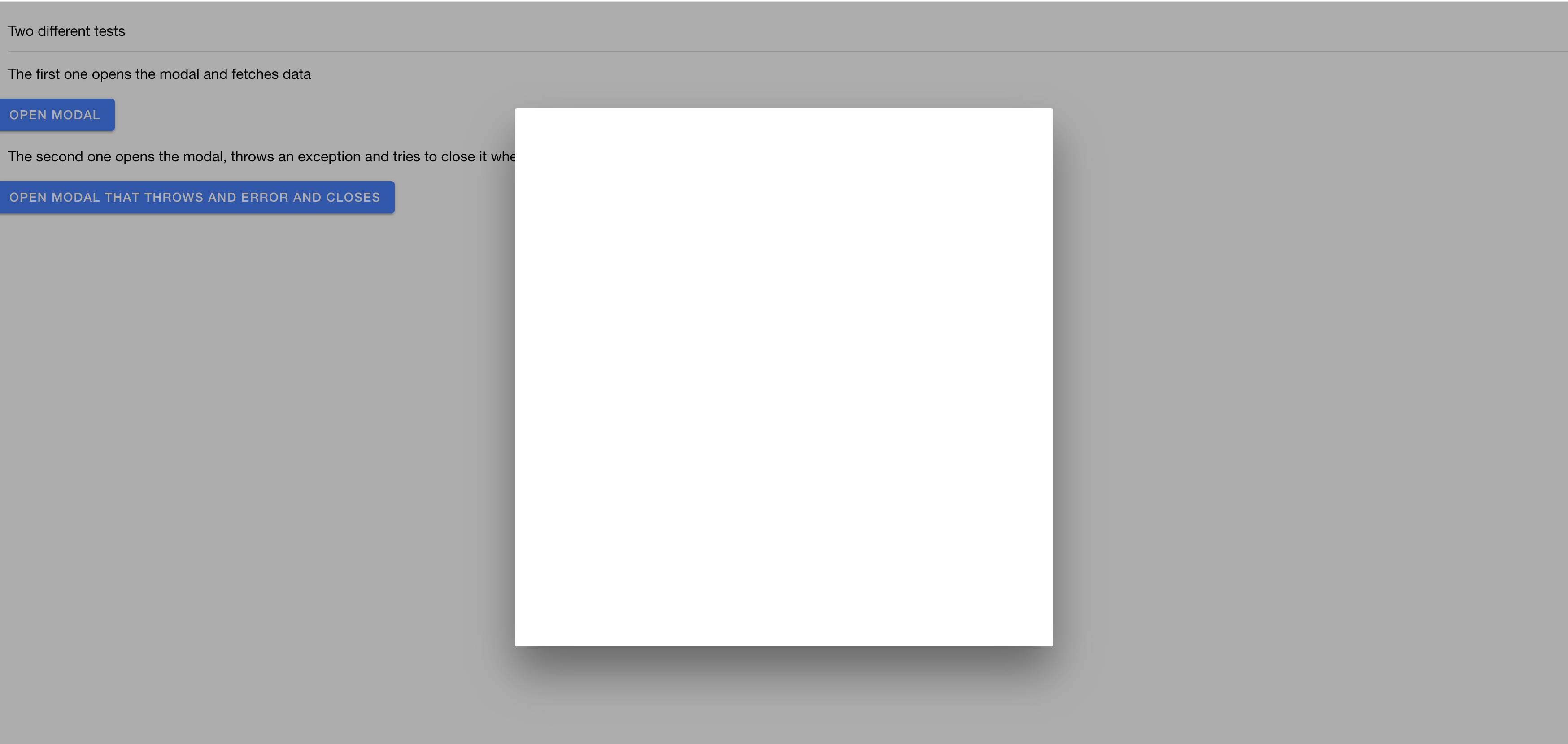 bug: IonModal does not close properly when close is called in catch of async function · Issue ...