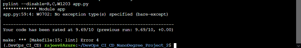 GitHub - rpg-hub/DevOps_CI_CD_NanoDegree_Project_2: DevOps CI CD using Azure and GitHub