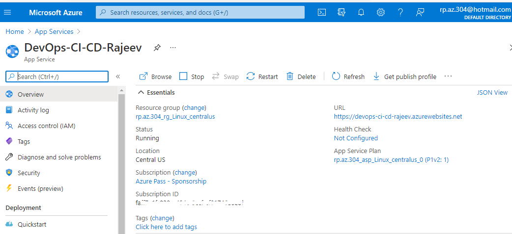 GitHub - rpg-hub/DevOps_CI_CD_NanoDegree_Project_2: DevOps CI CD using Azure and GitHub