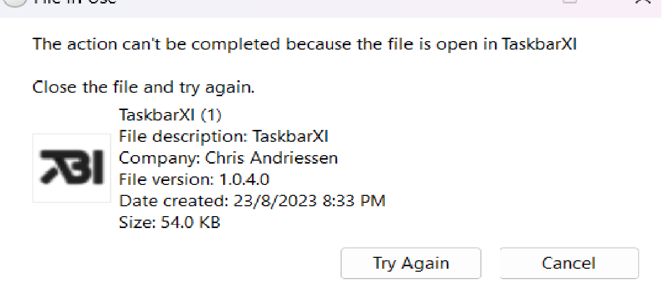 can not uninstall taskbarxi · Issue #149 · ChrisAnd1998/TaskbarXI · GitHub