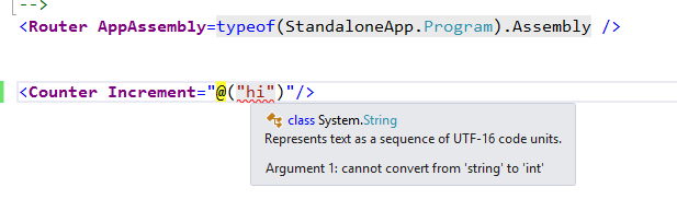 Missing type checking on component parameters · Issue #15972 · dotnet/aspnetcore · GitHub