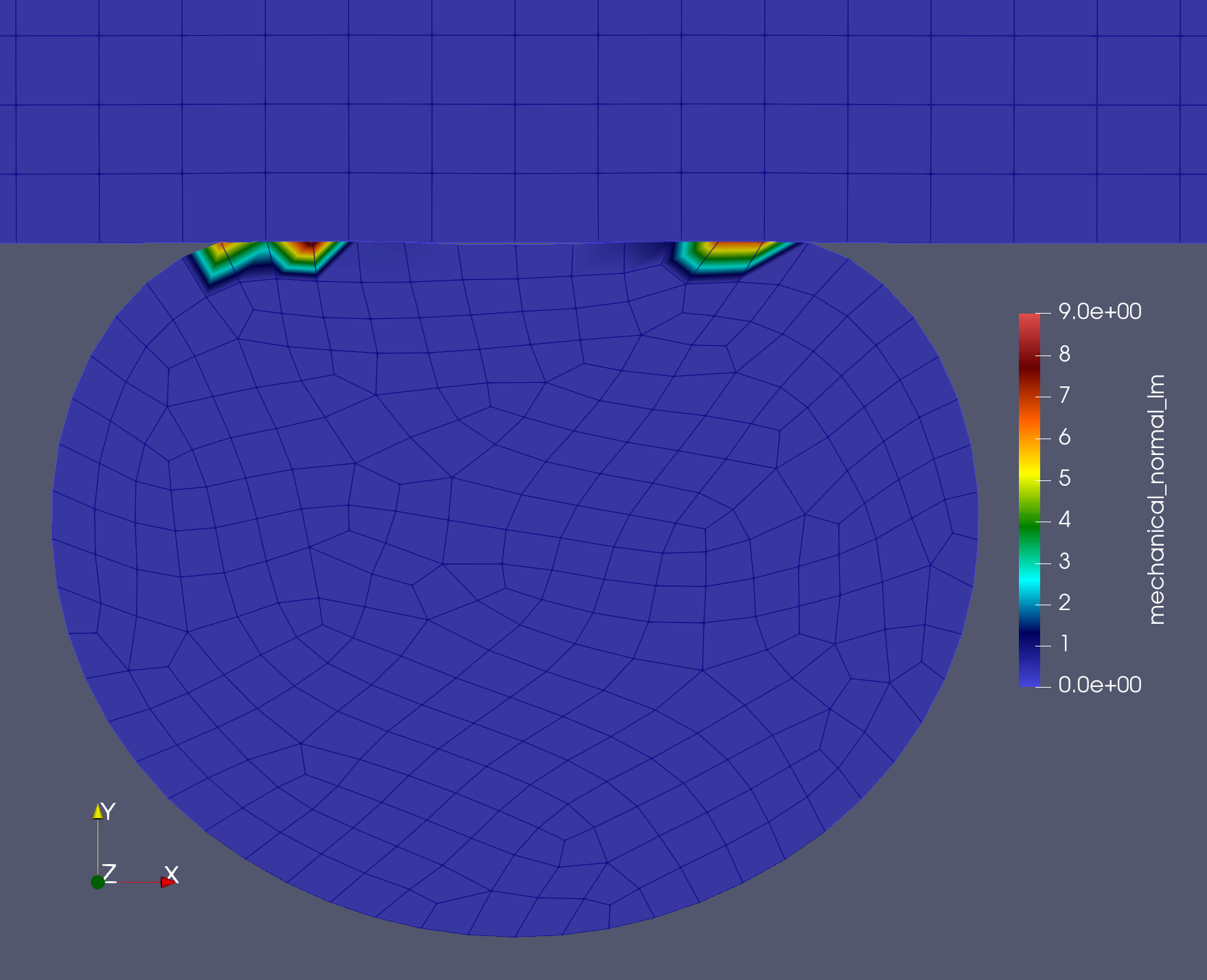Question on Mortar method penetration into contact surface for contact module · idaholab moose ...