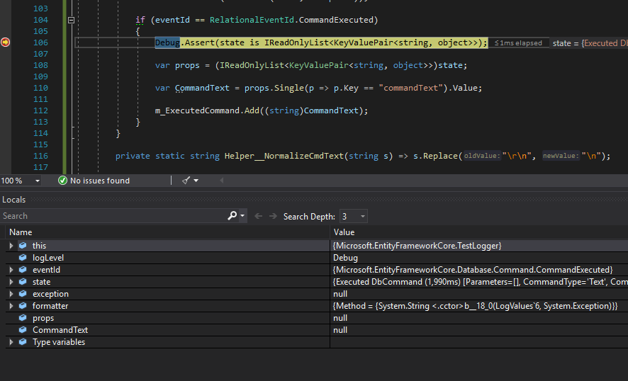 Q: How to log command text? · Issue #14915 · dotnet/efcore · GitHub