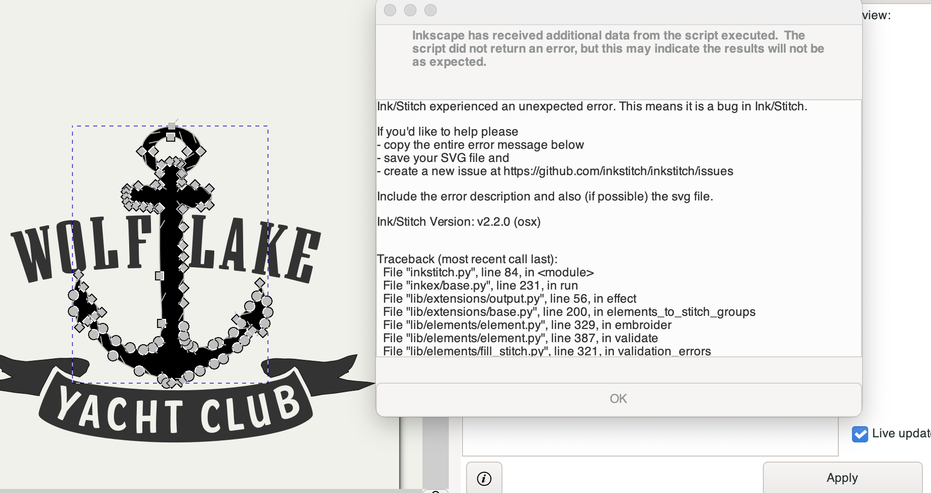 Cannot create VP3 file · Issue #2492 · inkstitch/inkstitch · GitHub