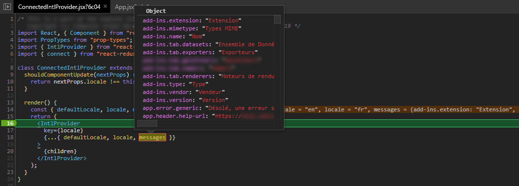 IntlProvider prop values lost when using injectIntl() · Issue #1240 · formatjs/formatjs · GitHub
