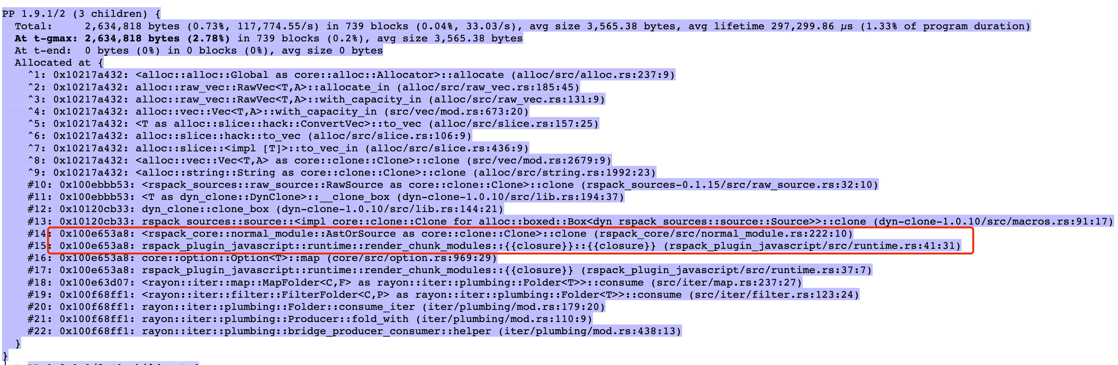 perf: redundant `AstOrSource::clone()` inside `render_chunk_modules` from `rspack_plugin ...